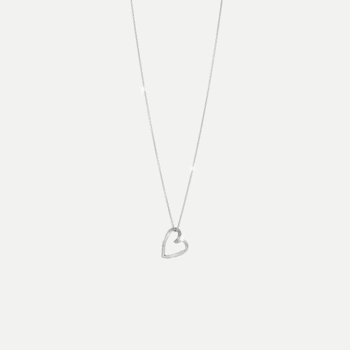 Hjarta hálsmen lítið - rhodium – BY•L